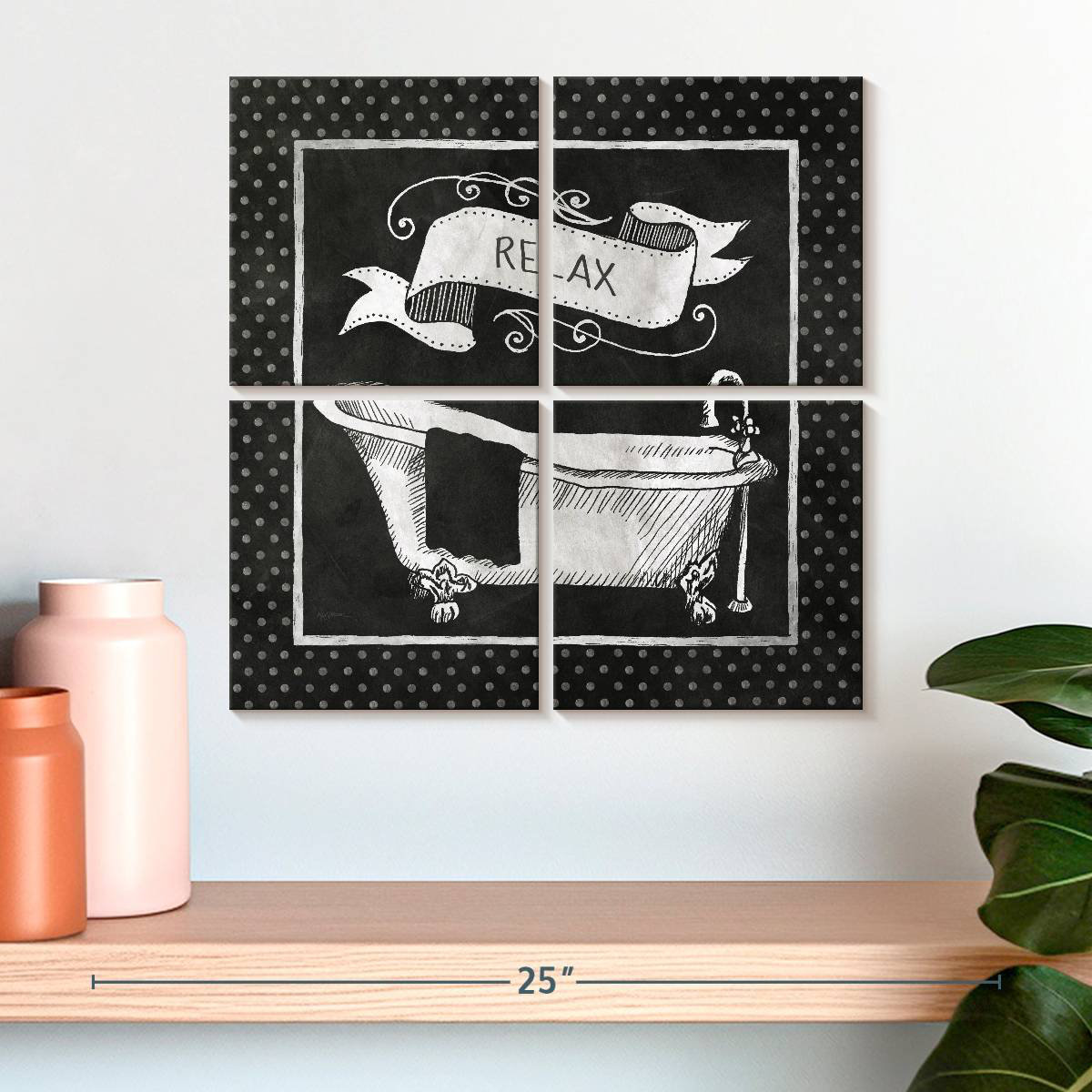 Ebern Designs Tergel Chalkboard Bath Relax | Wayfair