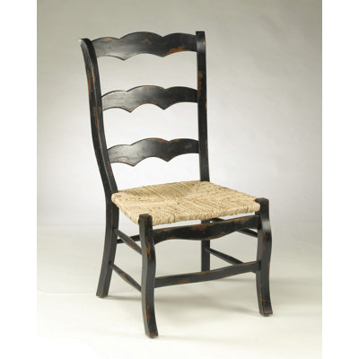 Furniture Classics French Country Solid Wood Ladder Back Side Chair ...