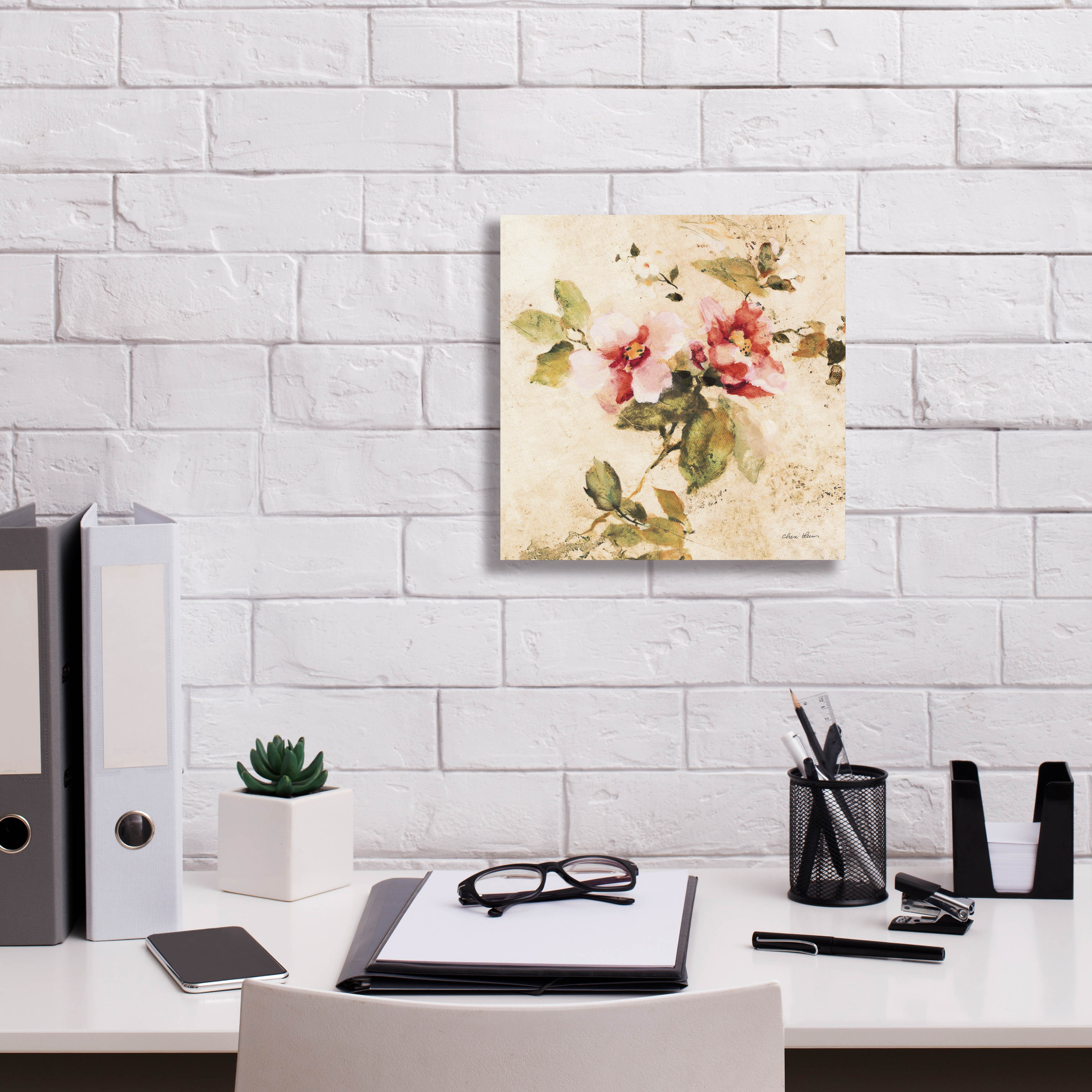 Red Barrel Studio® 'Spring Roses 3' by Cheri Blum Canvas Wall Art | Wayfair