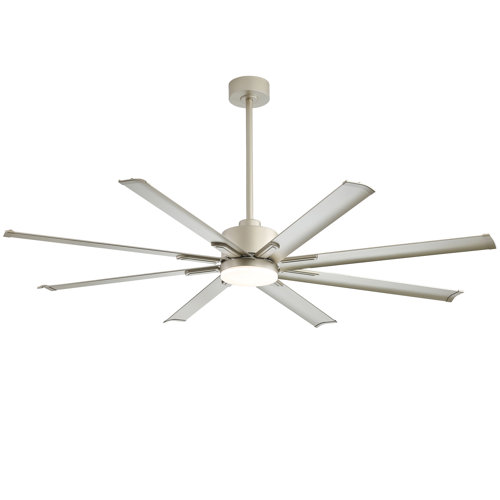 Brushed Nickel Extremely Large Room Ceiling Fans With Lights You'll ...