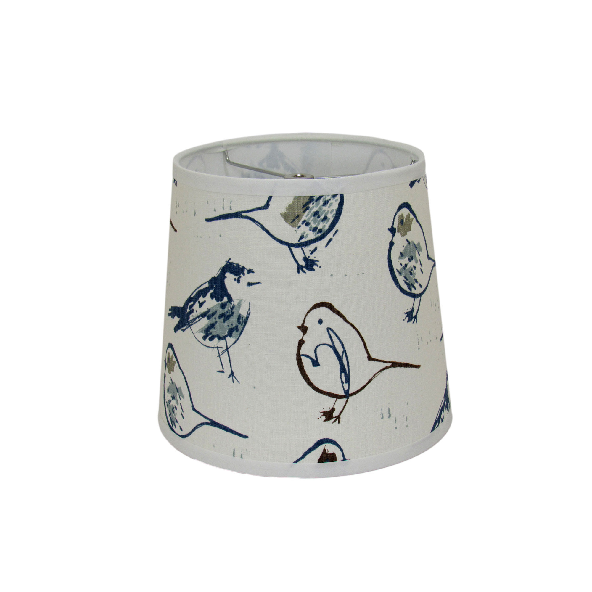 Lark Manor Blue Bird Print Drum Lamp Shade – Nature-Inspired Accent ...