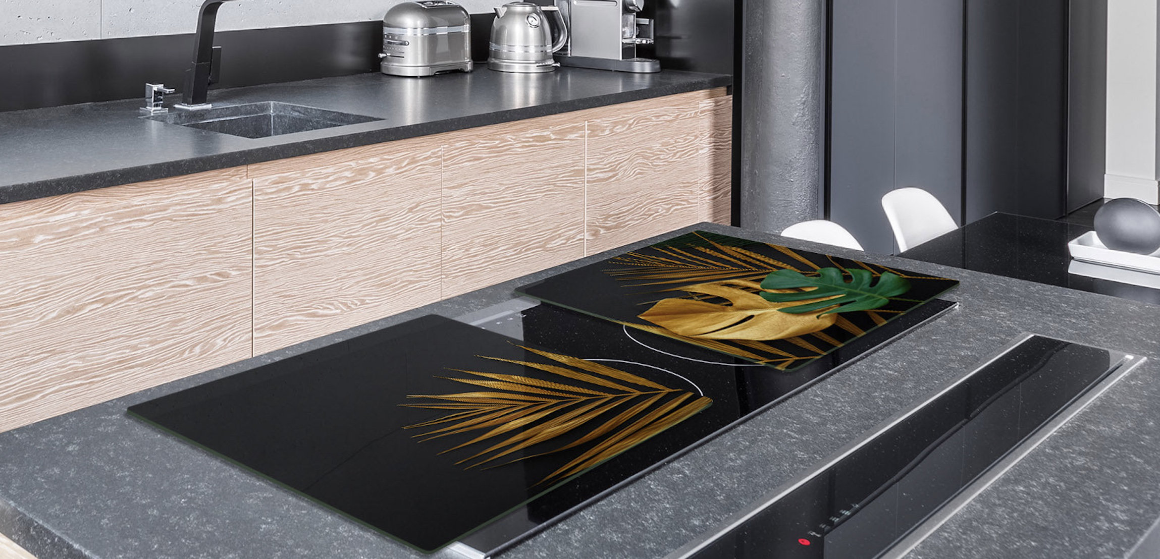 Festive Fit Home Gold Palms Gas and Electric Cooktop Burner Cover | Wayfair