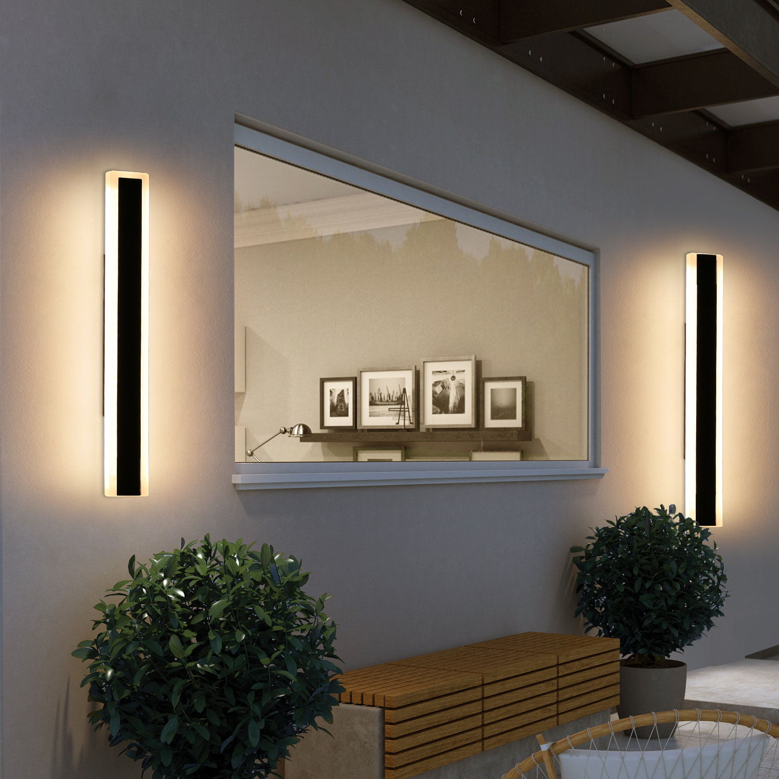 Mikeru 2 Pack Modern Wall Lights For House Outdoor Waterproof Wall ...