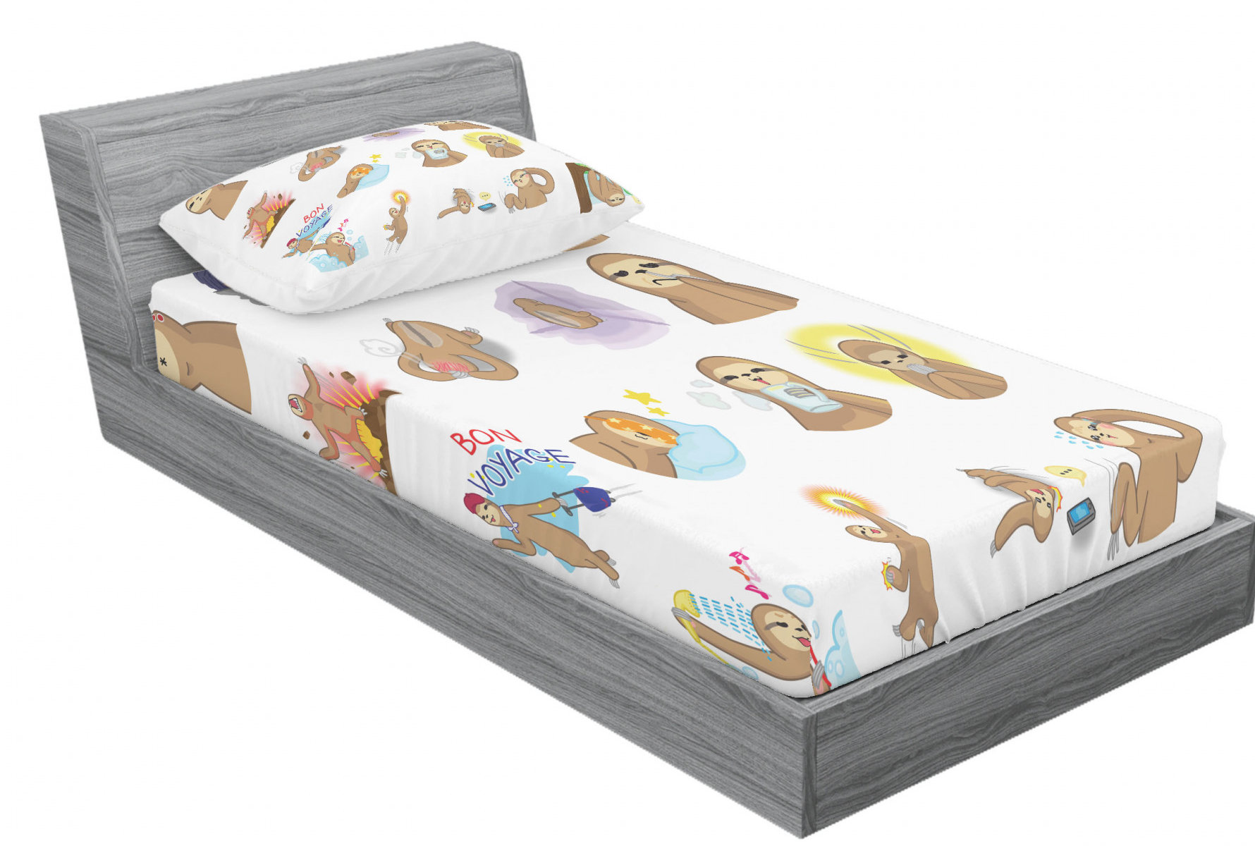 Ambesonne Sloth Sheet Set | Wayfair