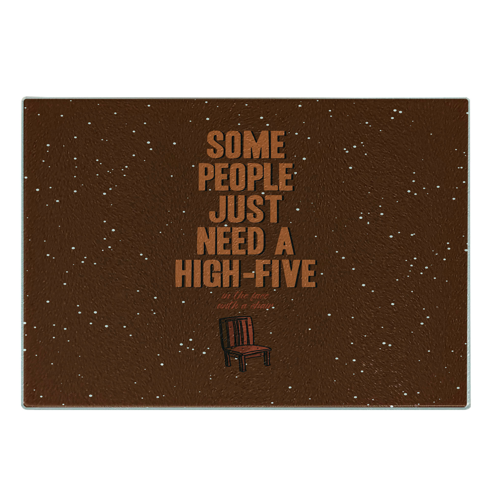 Ambesonne Meme Tempered Glass Cutting Board Funny High 5 in Face Words ...