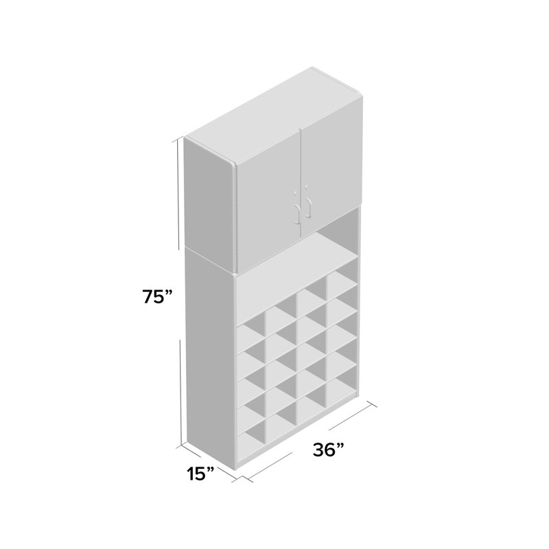 Wood Designs 20 Tray Vertical Storage Cabinet with Assorted Pastel ...