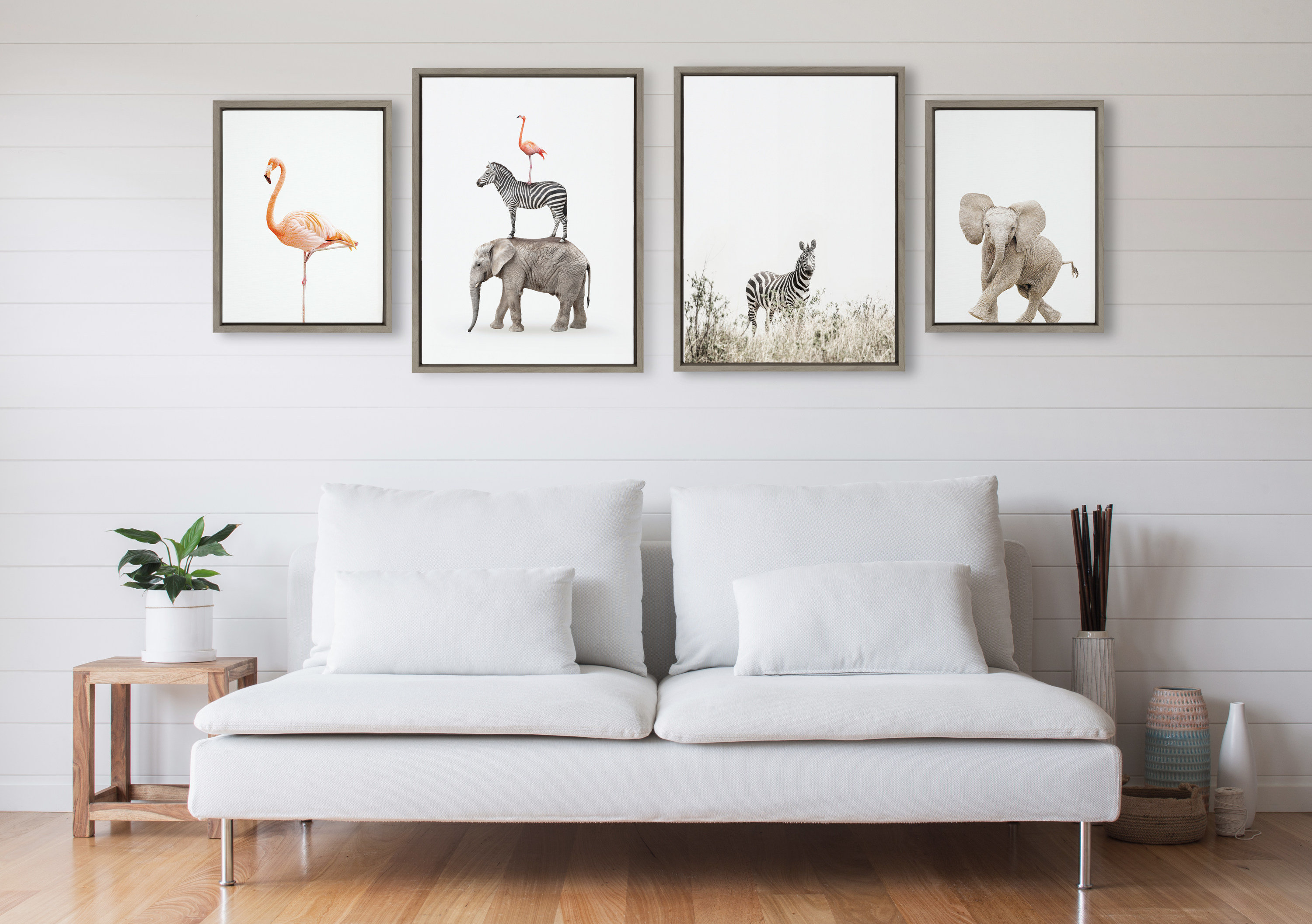 Trinx Stacked Safari Animals by Amy Peterson Art Studio - 4 Piece ...