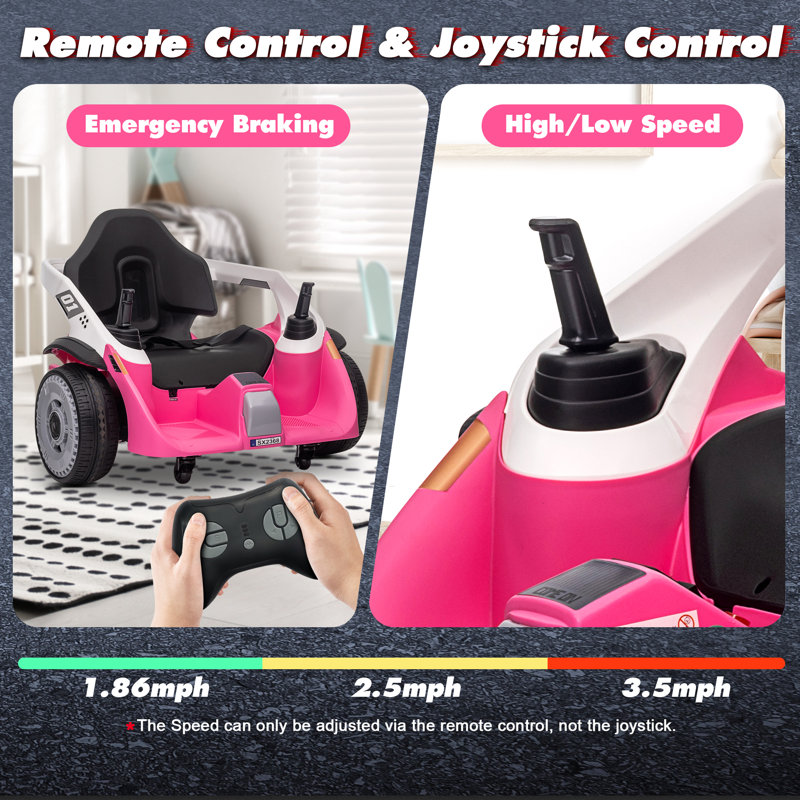 JOYRACER 24V Electric Ride on Bumping Car Toy W/Parent Remote Control ...