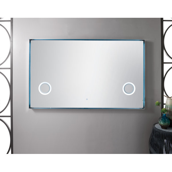 James Martin Vanities Levitate Metal Rectangle LED Wall Mirror | Wayfair