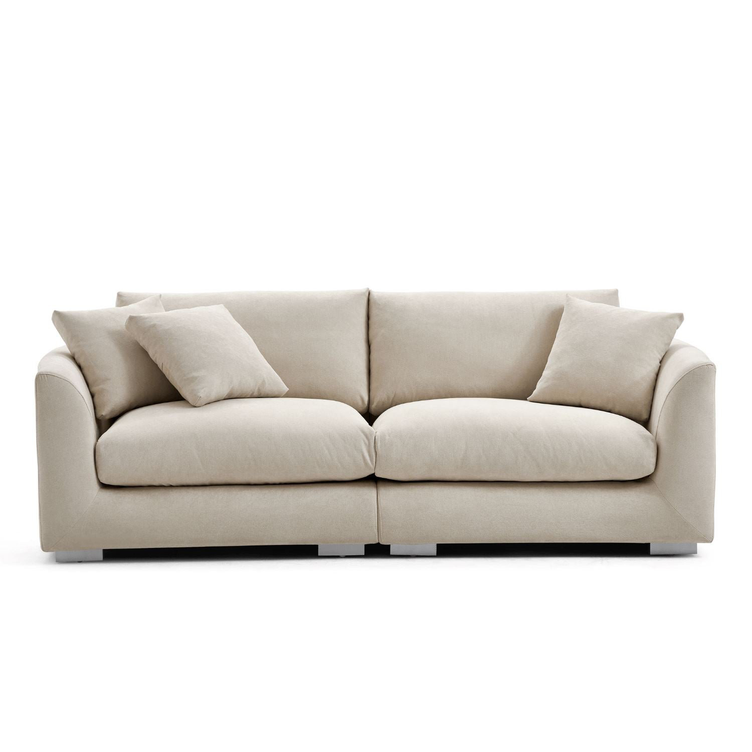 Hokku Designs Earmel Contemporary 3 Seater Feathers Sofa with ...
