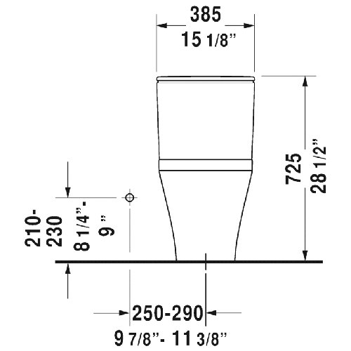 Duravit DuraStyle Dual Flush Elongated One-Piece Toilet (Seat Not ...
