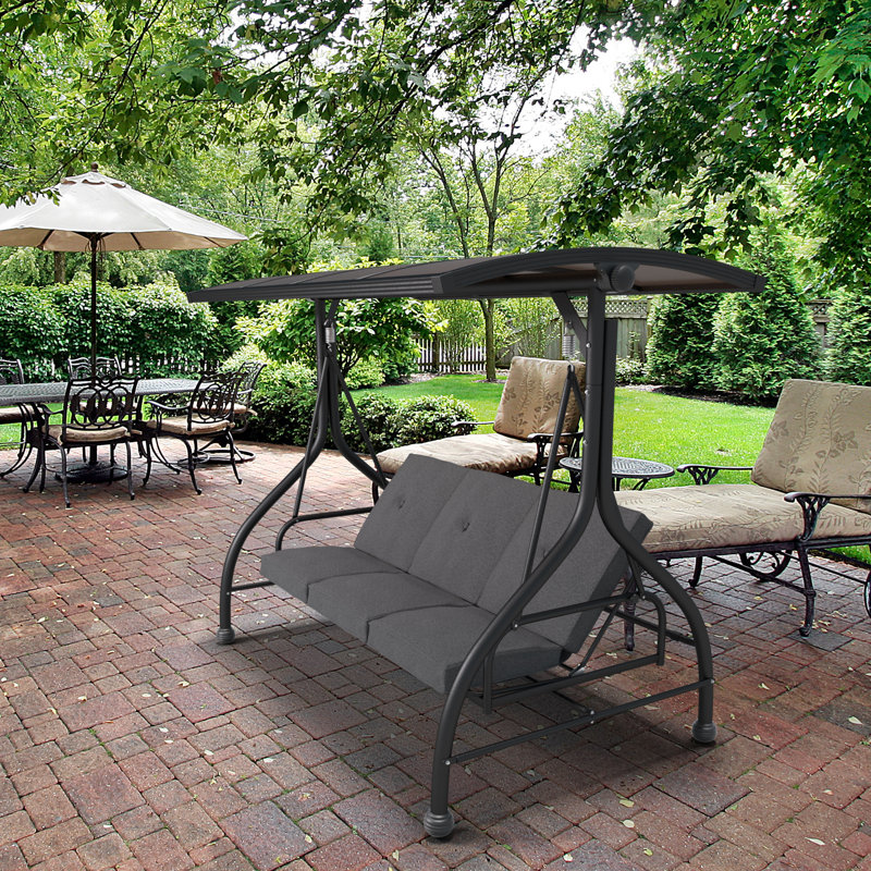 Latitude Run® 3-person Porch Swing With Canopy | Wayfair