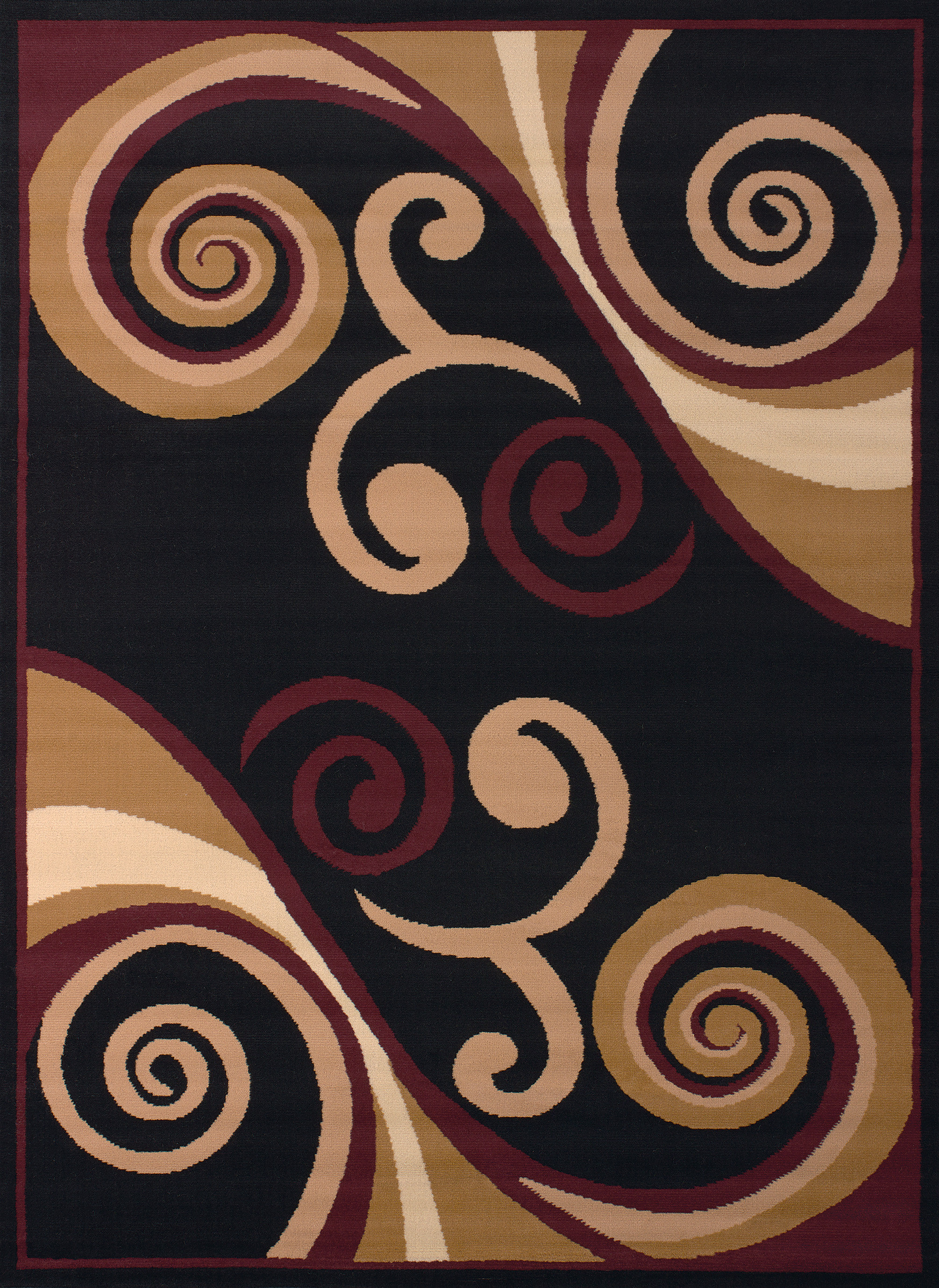 Winston Porter Bailes Abstract Tan/Burgundy Area Rug & Reviews | Wayfair
