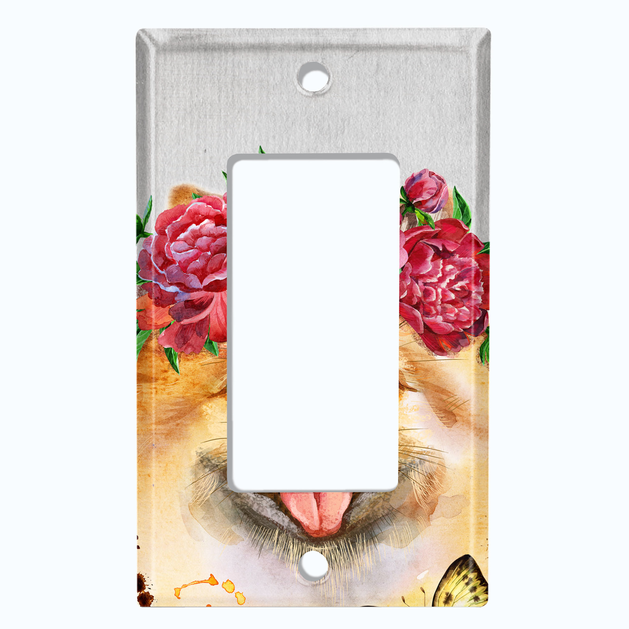 WorldAcc Metal Light Switch Plate Outlet Cover (Cute Pomeranian Dog ...