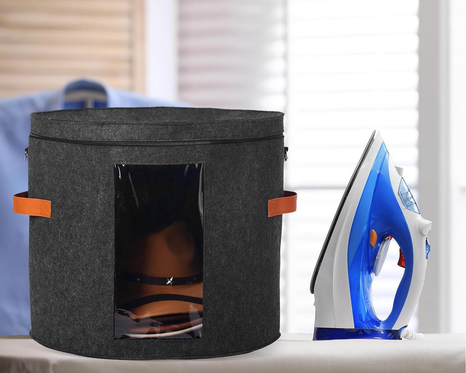 Elaine Mercure 4 Pack Oversized Hat Storage Box Large Hat Box Round Hat ...