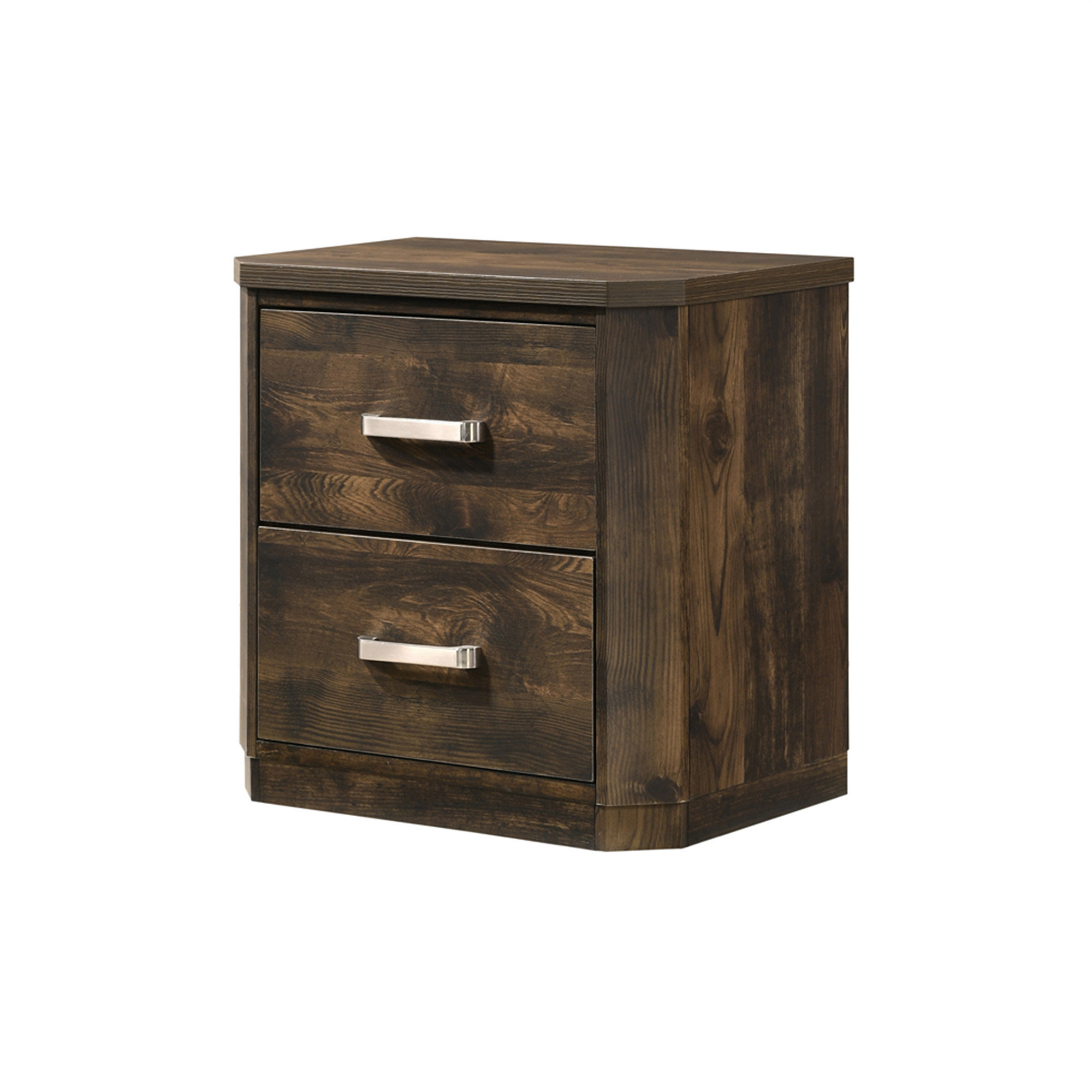 Loon Peak® Elettra Rustic Walnut Finish Nightstand | Wayfair
