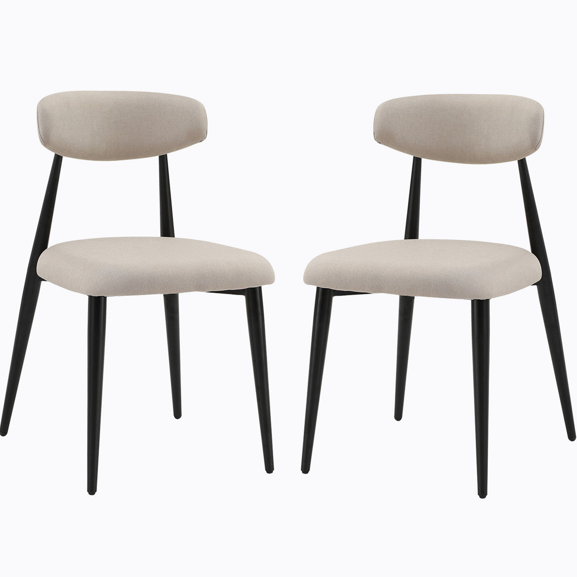 George Oliver Malaena Tufted Fabric Metal Accent Dining Chair | Wayfair