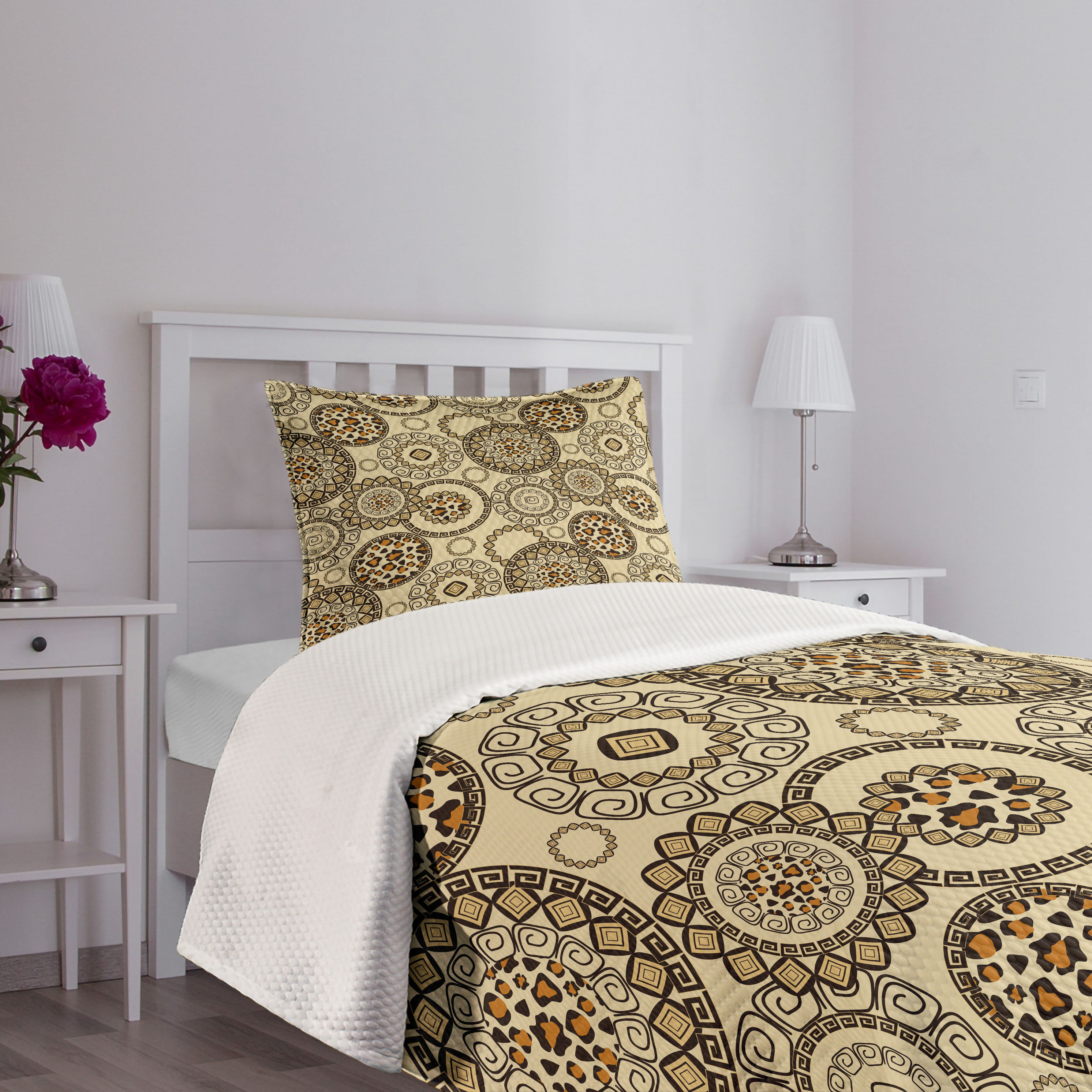 Ambesonne Animal Print Bedspread Savannah Theme Circles | Wayfair