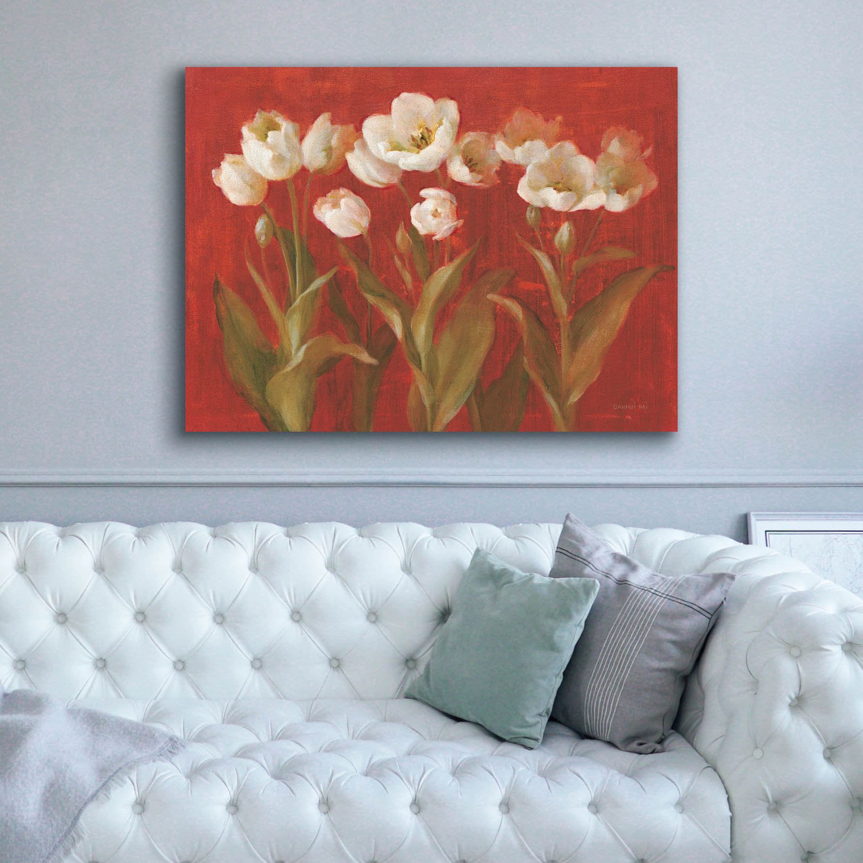 Epic Graffiti 'Tulip Garden' by Danhui Nai Canvas Wall Art | Wayfair