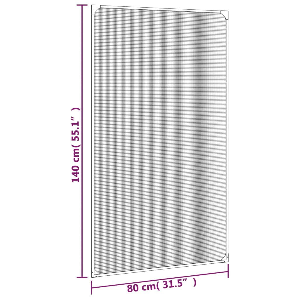 Vidaxl Insect Screen Anthracite, Black Fiberglass, Polyethylene | Wayfair