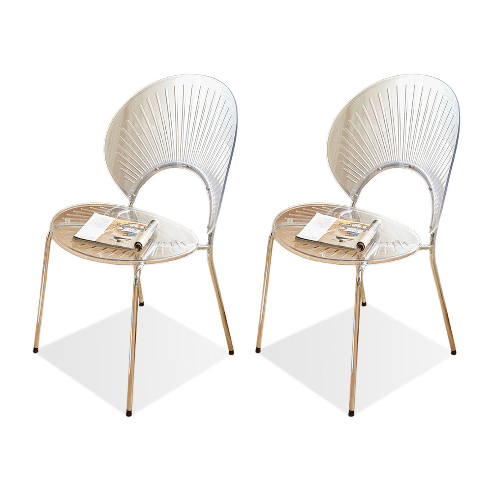 Orren Ellis Solid back side Chair(Set of 2) | Wayfair