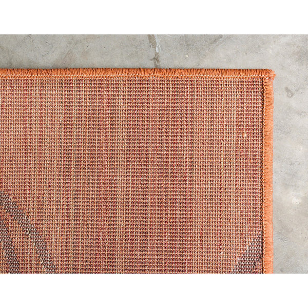 Latitude Run® Lilla Abstract Terracotta Area Rug & Reviews | Wayfair