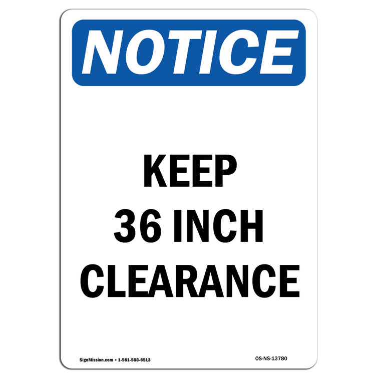 SignMission Keep Clearance Sign - Wayfair Canada