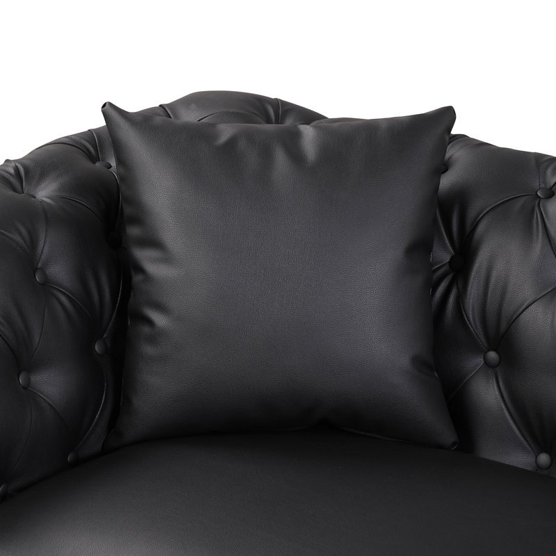 Everly Quinn Valatie 3 Piece PU Sofa Living Room Set | Wayfair