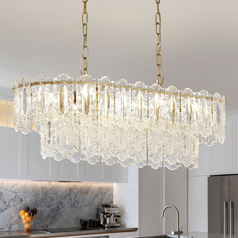 Mercer41 Wilbor 8 - Light Dimmable Oval Chandelier | Wayfair