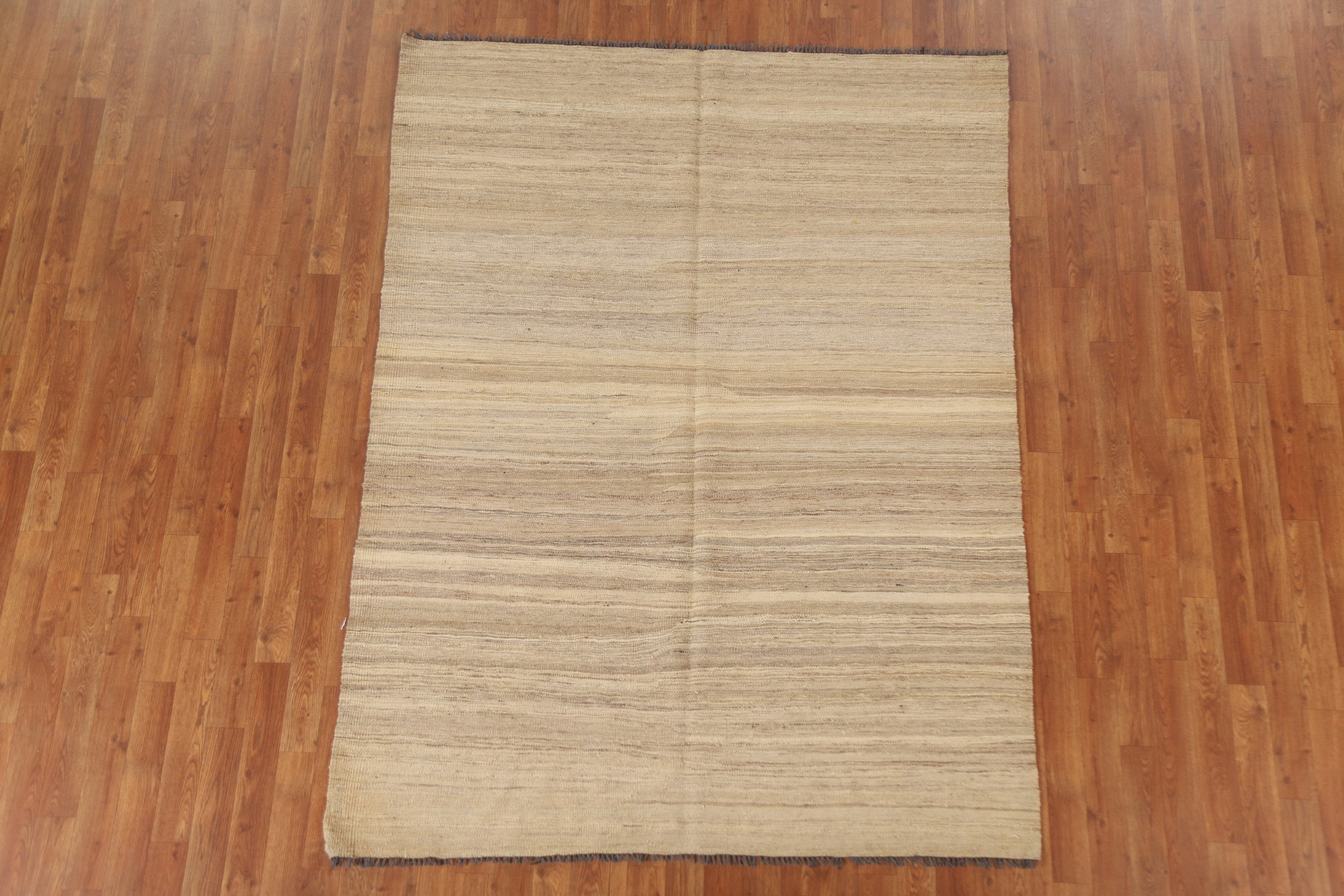 Isabelline Wool Kilim Earth Tone Area Rug 5x7 | Wayfair