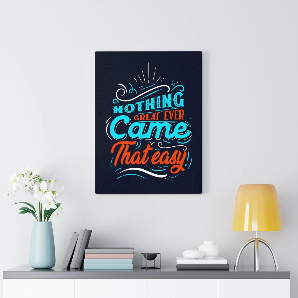 Blue Elephant Ever Came That Easy - Wrapped Canvas Typography | Wayfair ...