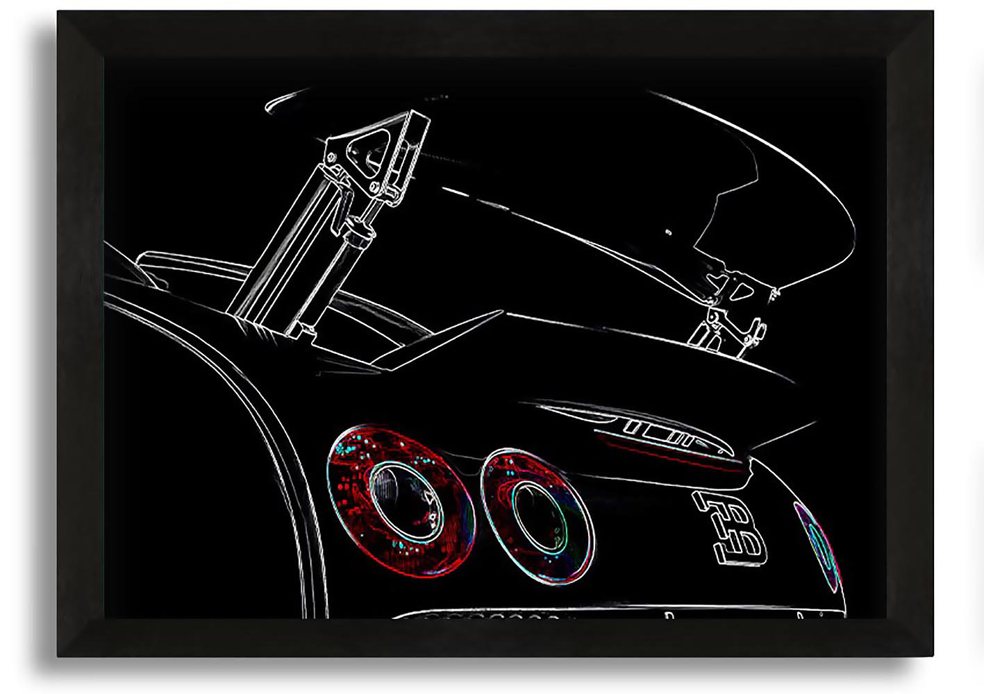 Borough Wharf Bugatti Veyron Rear Spoiler Psychedelic - Picture Frame ...