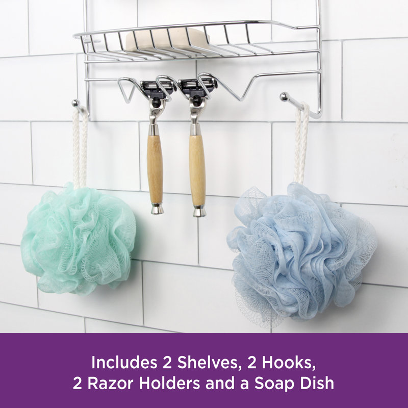 Wayfair Basics® Betio Large 3-Tier Rust-Resistant Metal Hanging Shower ...