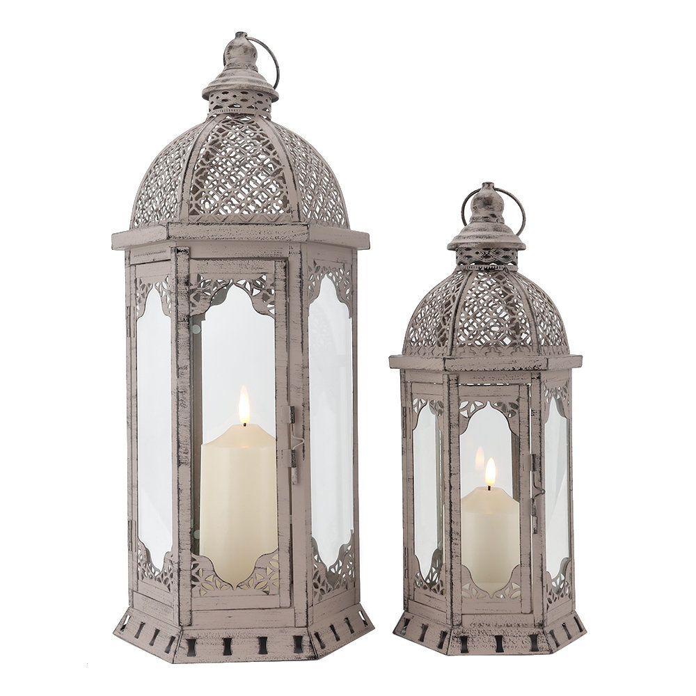 Ophelia & Co. House of Hampton® Set of 2 Decorative Candle Lantern 22 ...