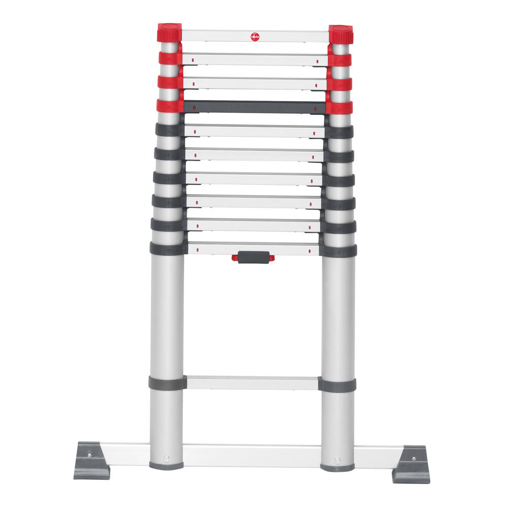 Hailo USA Inc. FlexLine Telescopic 13 ft Aluminum Straight Ladder with ...