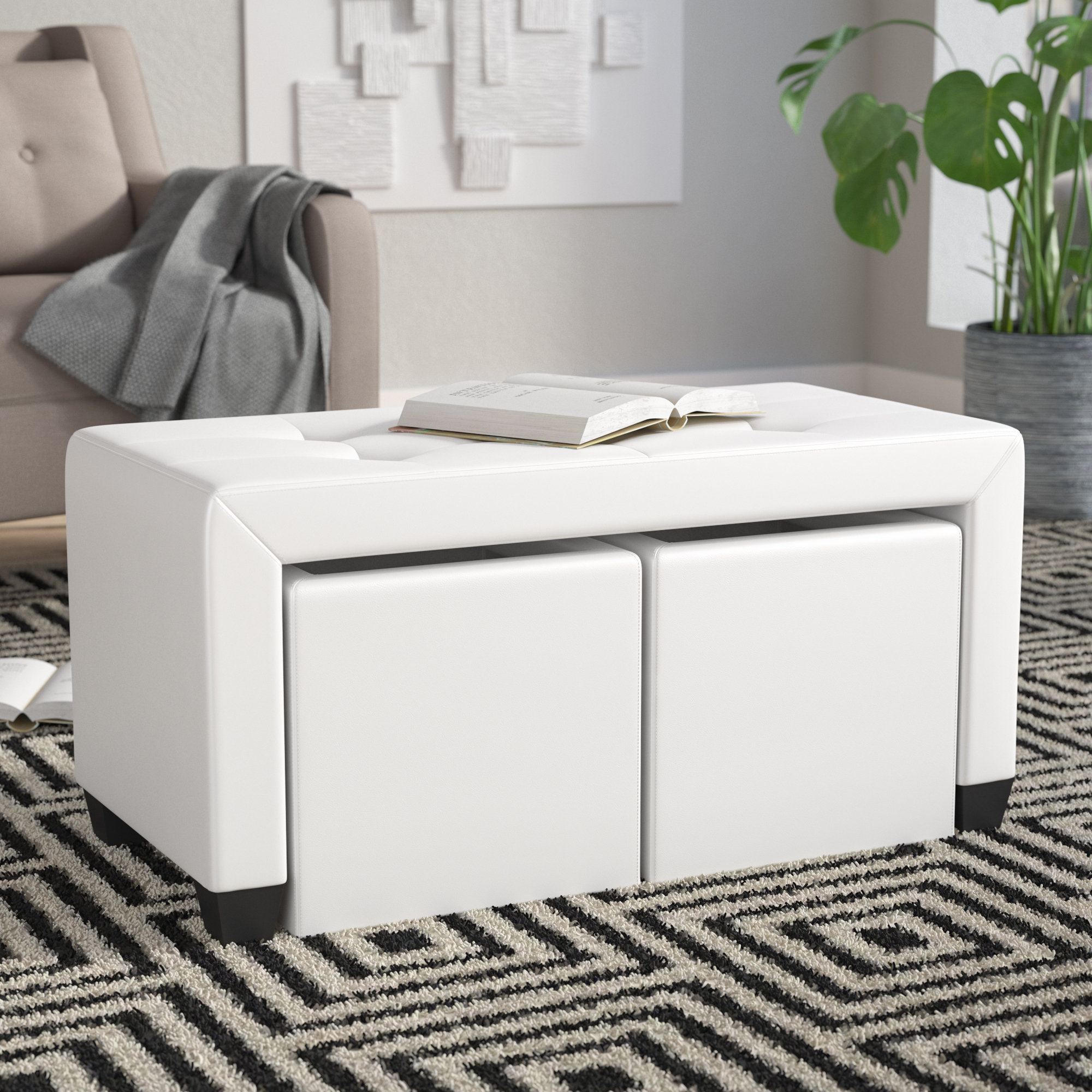 Latitude Run® Belote Bicast Storage Ottoman - Wayfair Canada