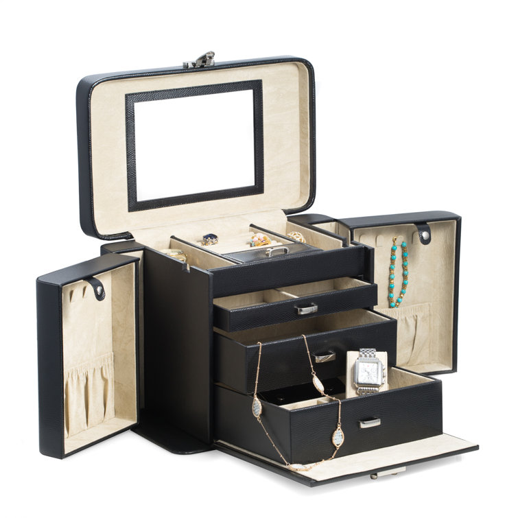 Winston Porter Leather Jewelry Box + | Wayfair
