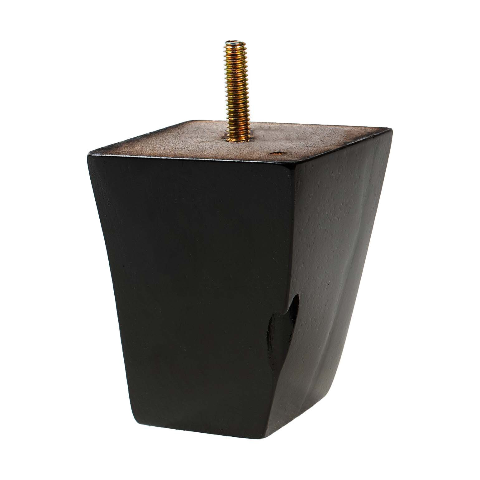 Outwater 3-3/4in H x 3in Sq Stained Espresso Solid Hardwood Square Bun ...