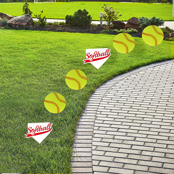 The Holiday Aisle® Softball Garden Stake | Wayfair