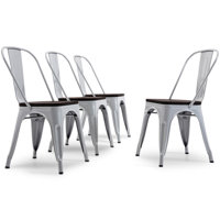 Sand & Stable™ Collins Slat Back Stacking Side Chair in Gunmetal Gray ...