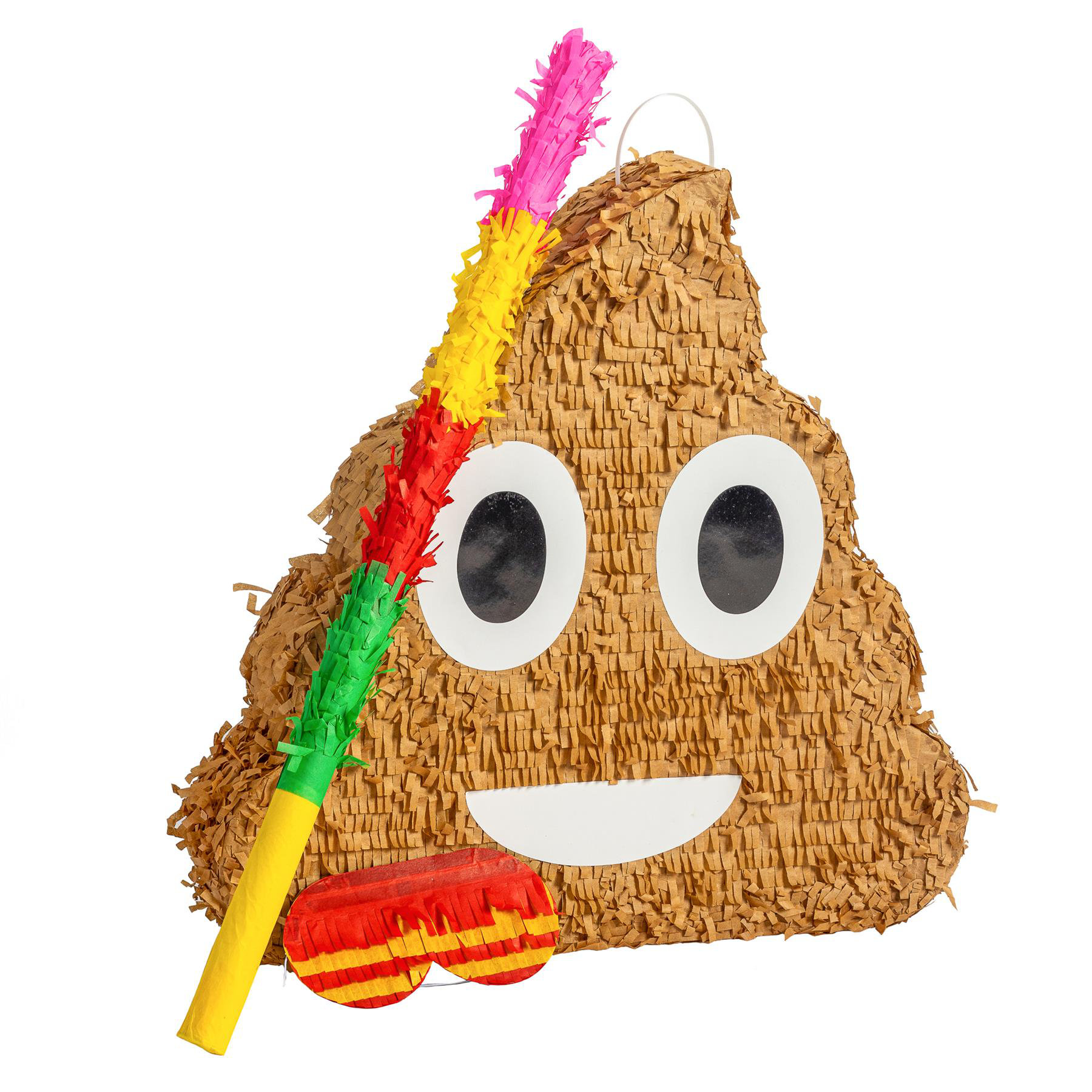 Fax Potato - Pinatas Poop Emoji Cardboard Pinata, Stick and Blindfold ...