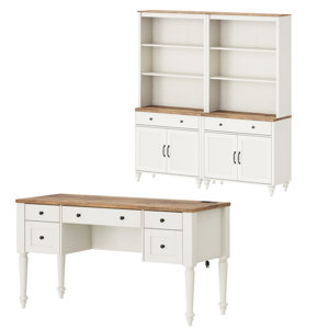 Ophelia & Co. 2 Piece Office Set, 56" Executive Desk & Set Of 2 ...