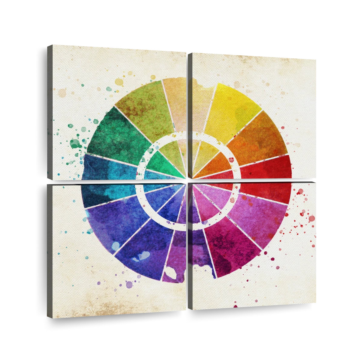 Wrought Studio Basic Color Wheel - impression sur toile tendue de 4 ...