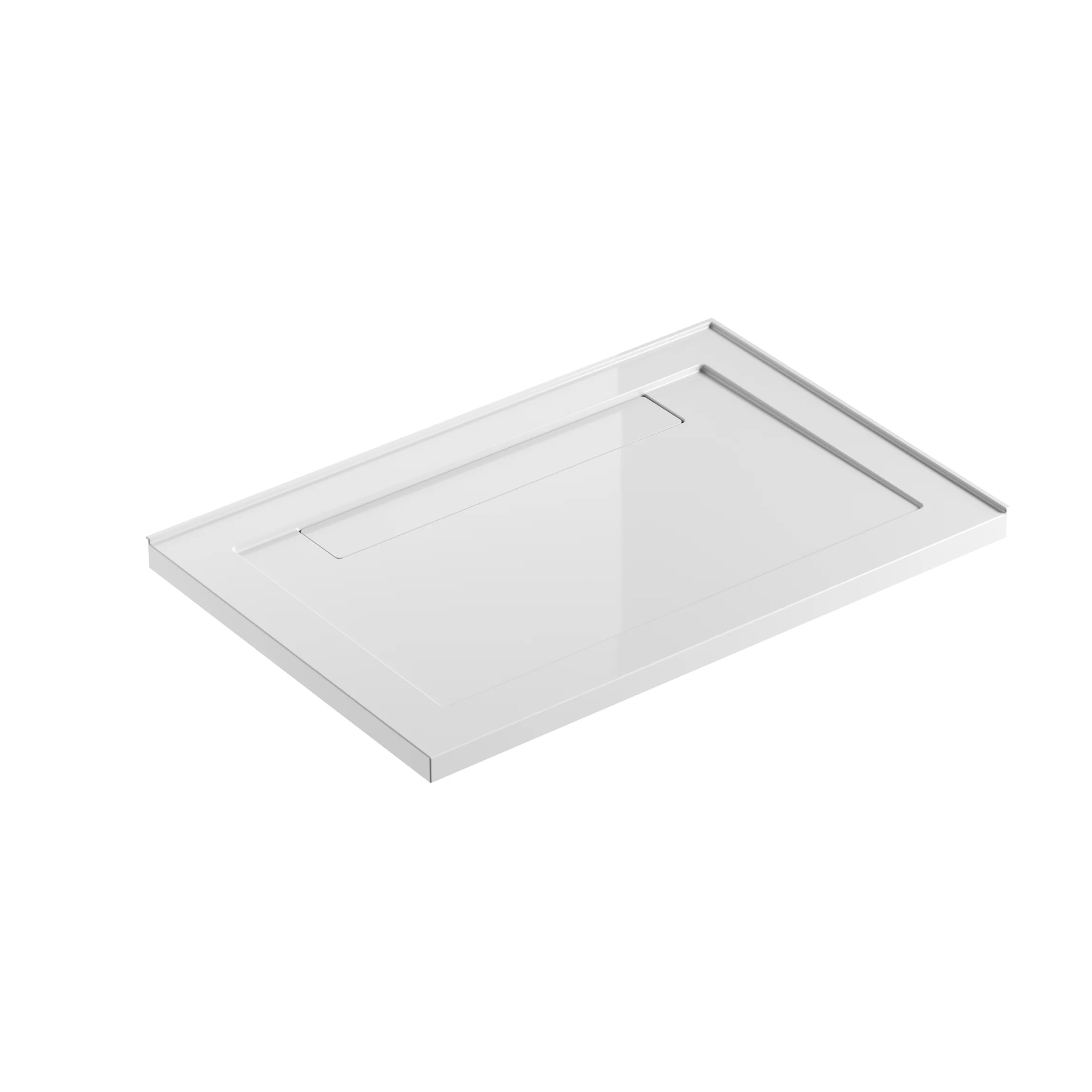 Golden Elite Kiara 48" X 32" Acrylic Rectangular Shower Base In White ...