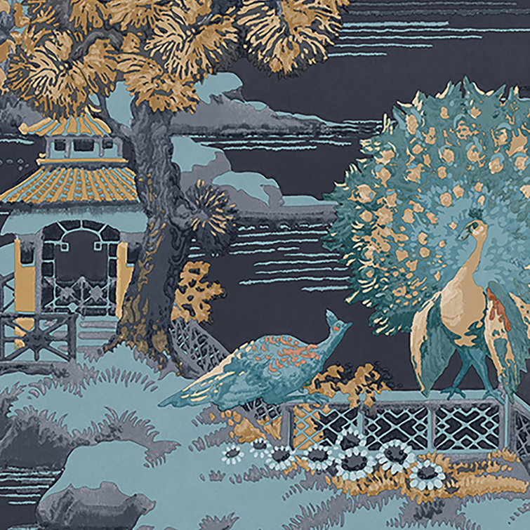 Wildon Home® Edo Toile Navy Removable Wallpaper & Reviews - Wayfair Canada