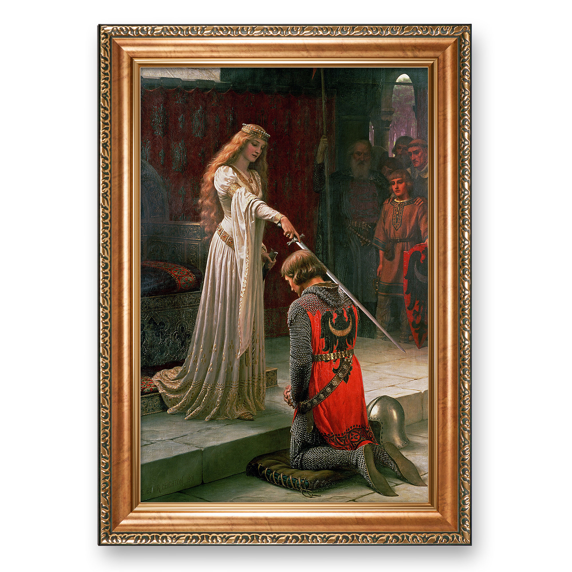 A&T ARTWORK The Accolade (1901) by Edmund Leighton World Classic ...