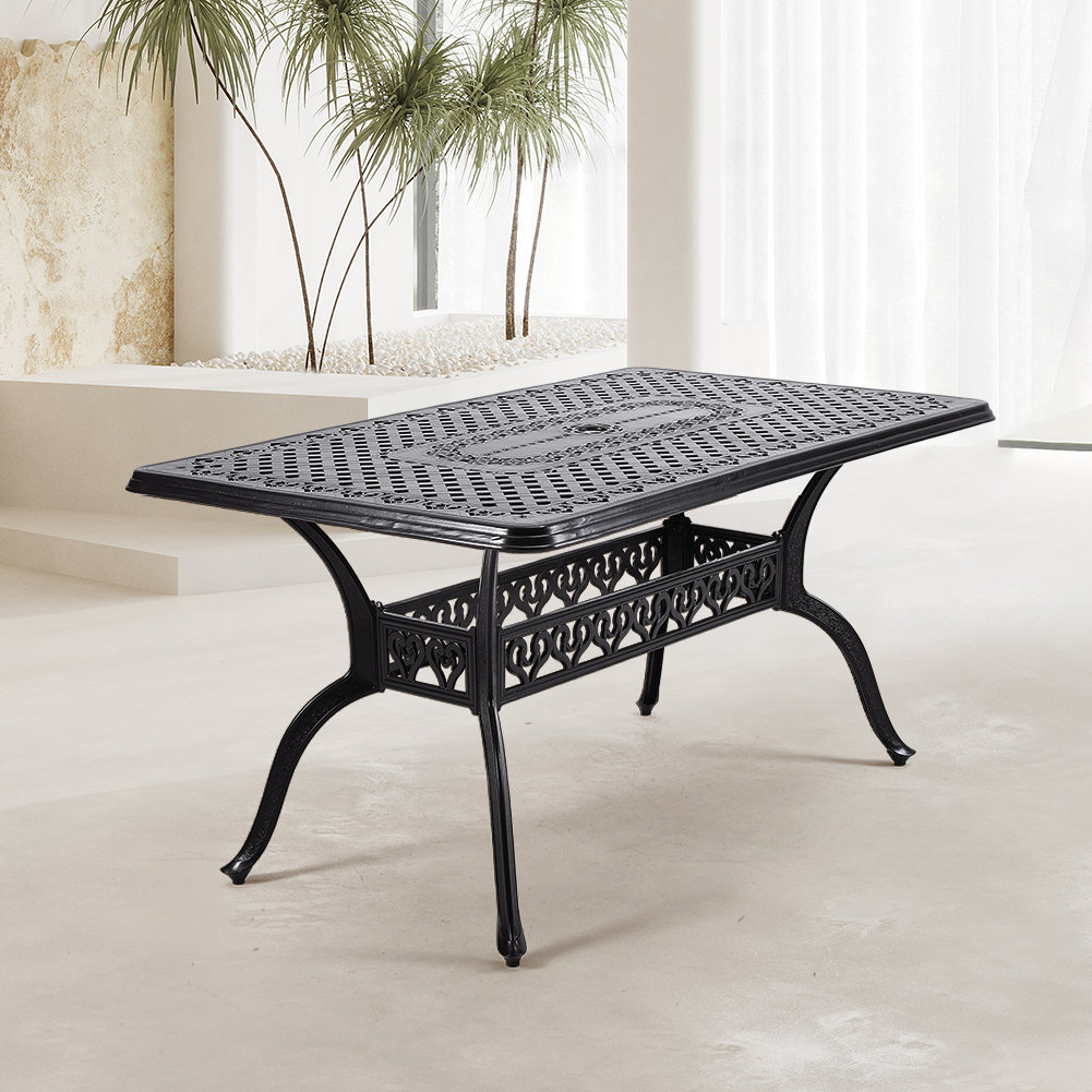 Astoria Grand Rectangular 4 - Person 150Cm L Outdoor Dining Table | Wayfair.co.uk