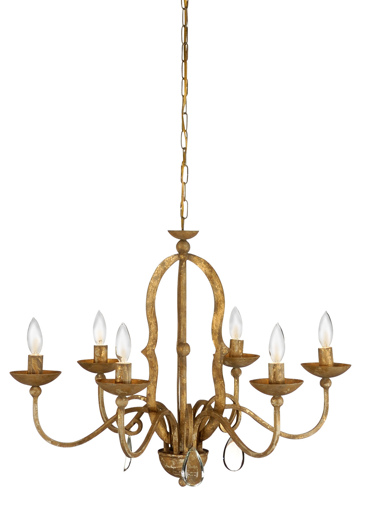 Chelsea House 6 - Light Candle Style Classic / Traditional Chandelier ...