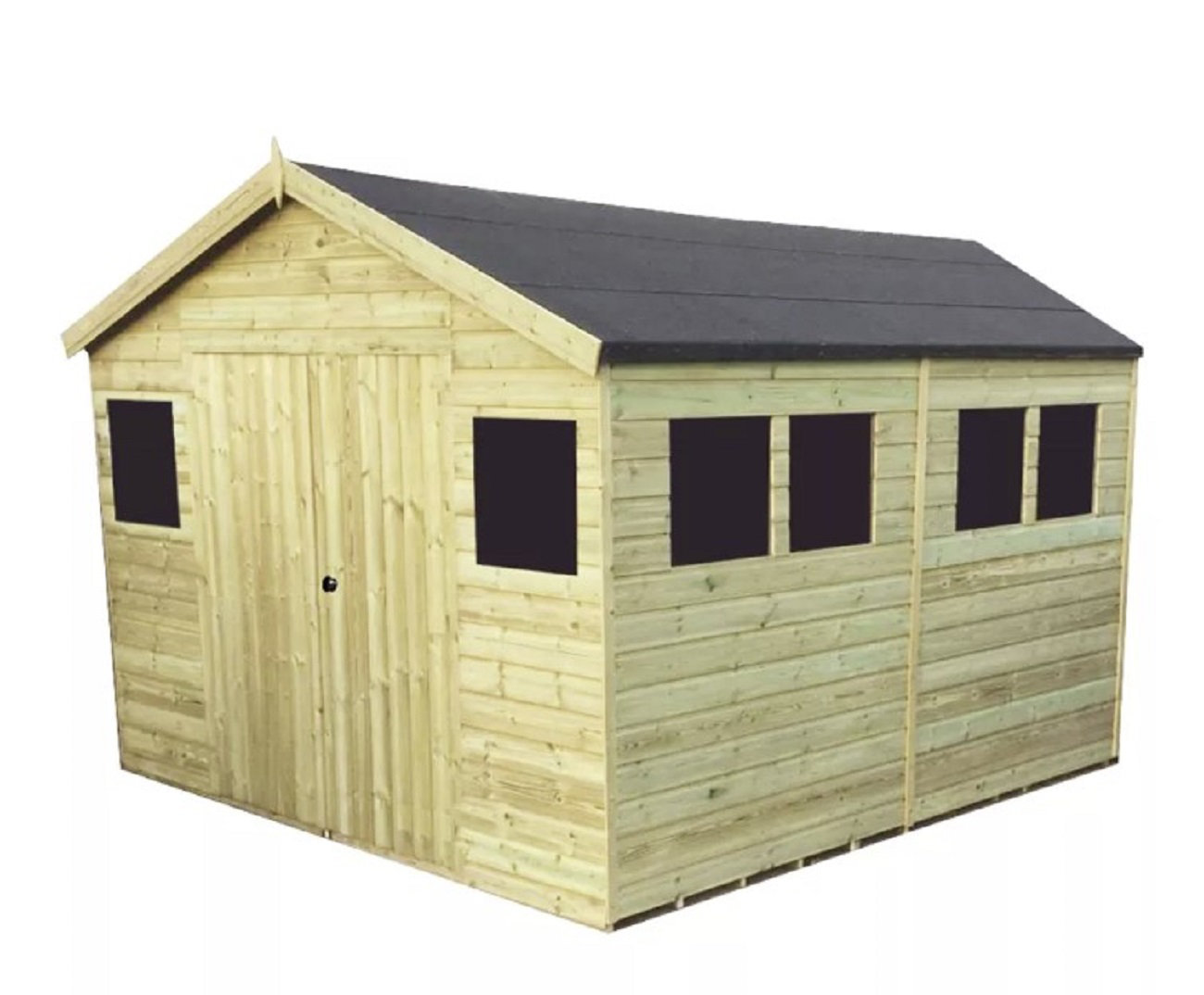 Dakota Fields Waris 14 ft. W x 15 ft. D Solid Wood Garden Shed ...