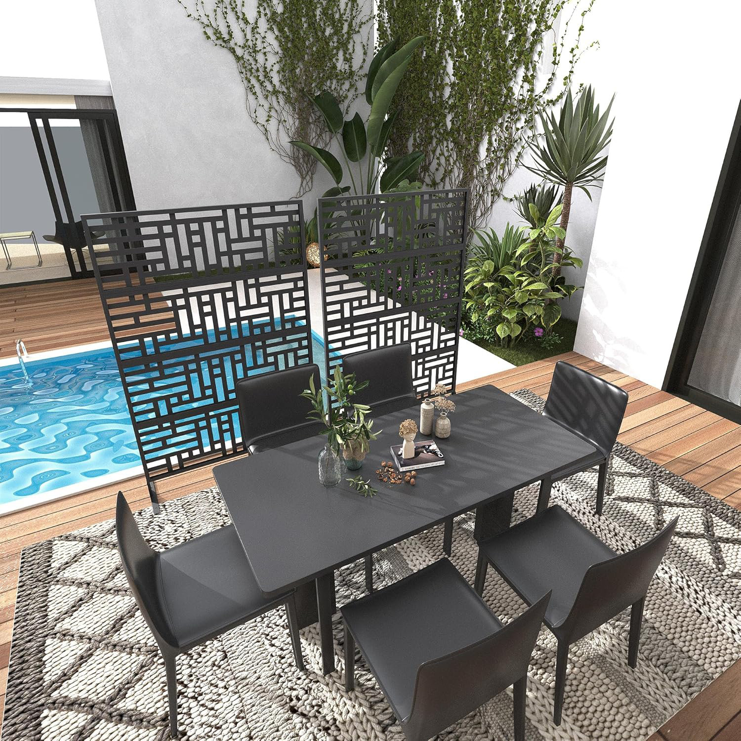 Espiron Optimum Decorative Metal Garden Fences – Rust-Proof Scroll ...